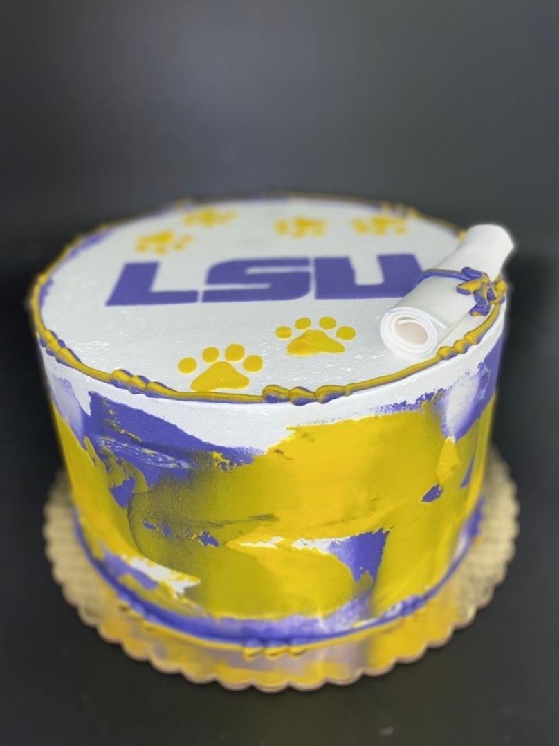 LSU Graduation Cake | Bittersweet Confections